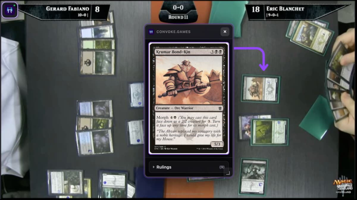 Convoke - A modern webcam Magic The Gathering app